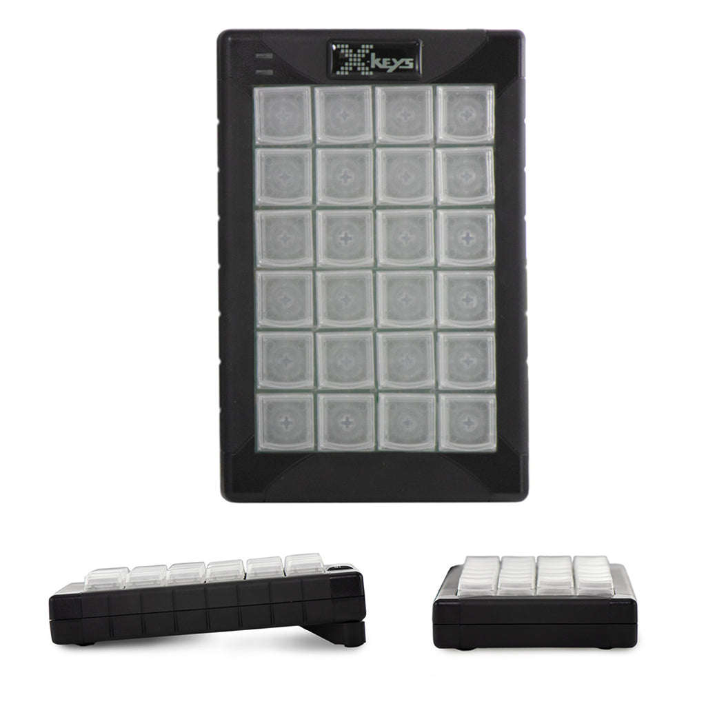 X-keys XK-24 Black & White Keypad – X-keys-UK (Keyboard Specialists LTD)