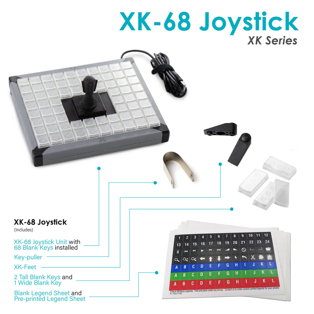 X-keys XK-68 Key Programmable Keypad with Joystick – X-keys-UK ...