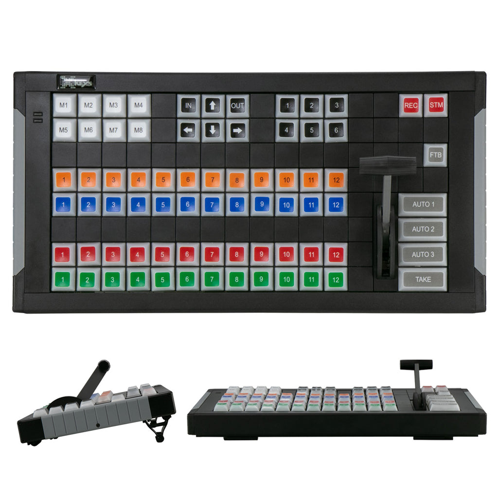 X-keys XKE-124 T-Bar Keyboard with Video Switcher Key Set – X-keys-UK ...