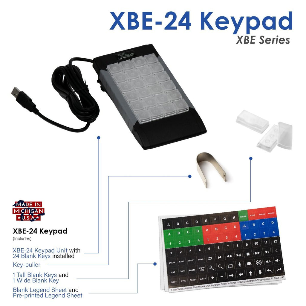 X-keys XBE-24 Programmable Keypad – X-keys-UK (Keyboard Specialists LTD)